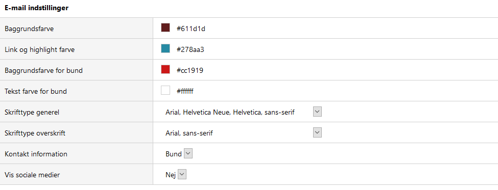 E-mail og print skabeloner - HostedShop