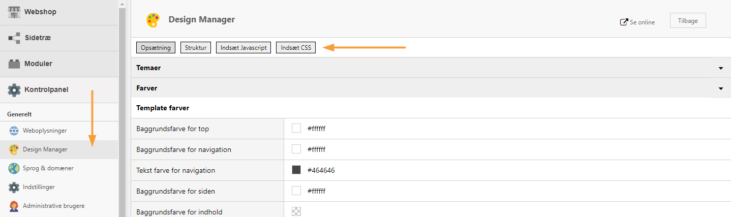 CSS guide - HostedShop