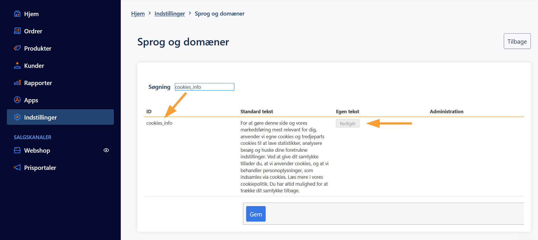 Cookies - HostedShop
