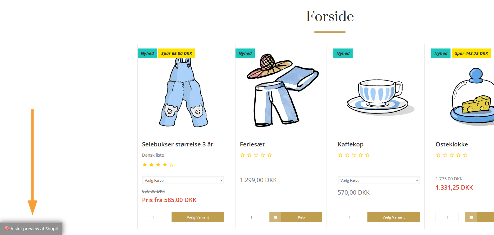 Forhåndsvisning af design - DanDomain