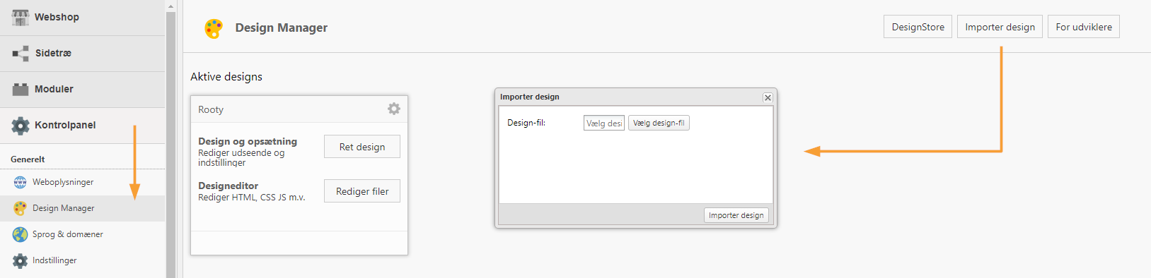 Importer design - DanDomain