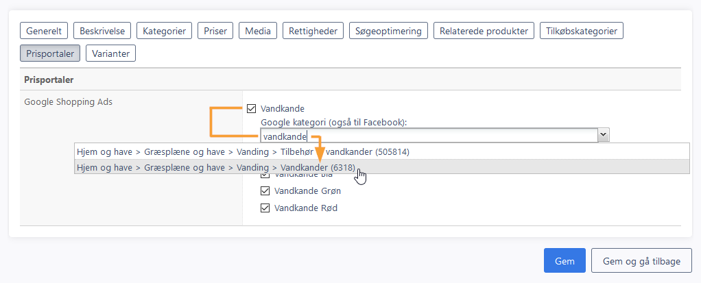 Google Shopping - DanDomain