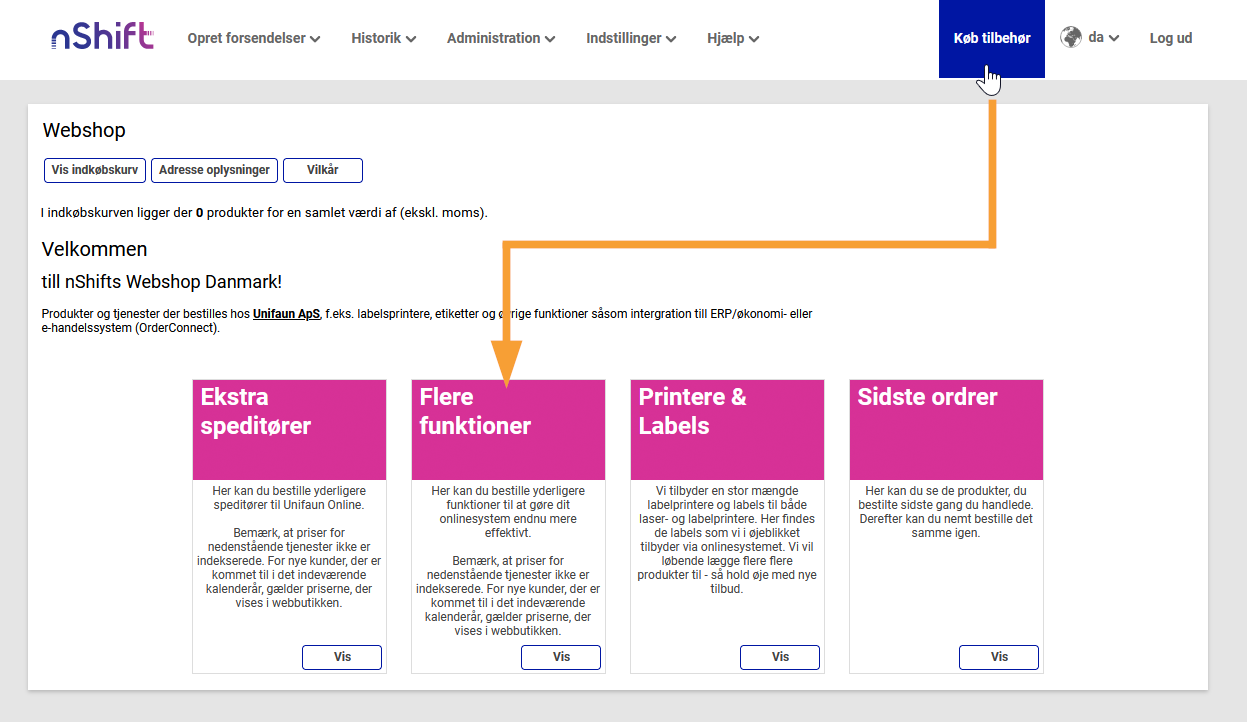 Opsætning af Postnord med nShift - DanDomain